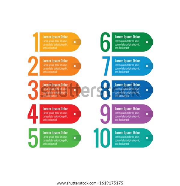 110 Numbers Infographic Template Ten Options Stock Vector (Royalty Free ...