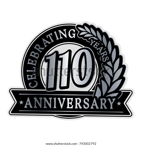 110 Years Anniversary Logo Template Vector Stock Vector (Royalty Free ...