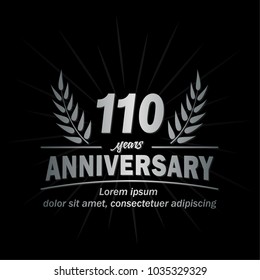 110 Years Anniversary Logo Vector Illustration: เวกเตอร์สต็อก (ปลอดค่า ...