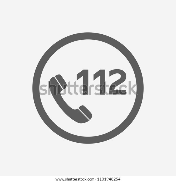 112 Emergency Call Vector Icon Illustration Stock Vector (Royalty Free ...