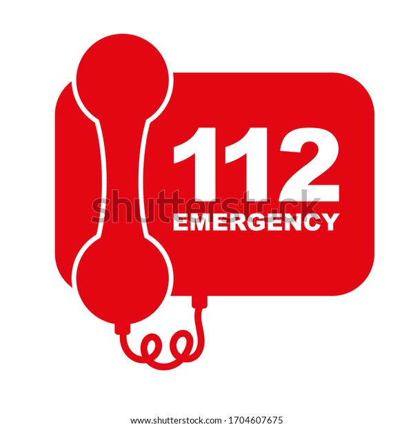 112 Emergency Icon Vector Illustration Stock Vector (Royalty Free ...