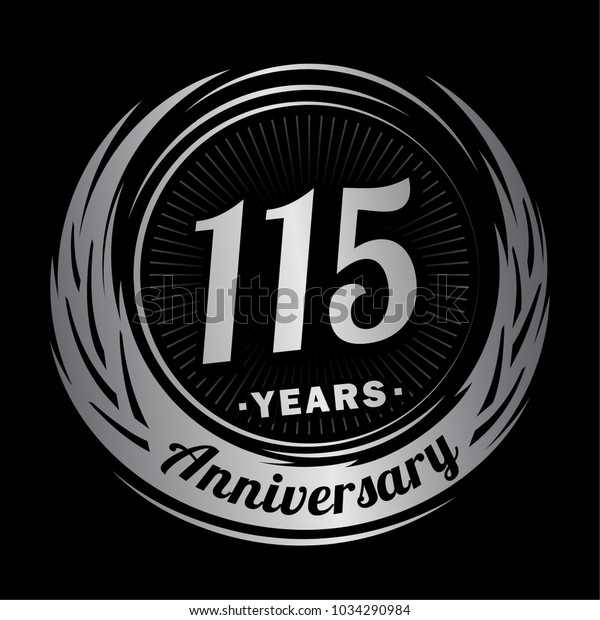 115 Years Anniversary Anniversary Logo Design Stock Vector (Royalty ...