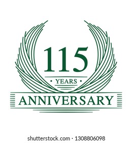 115 Years Design Template 115th Anniversary Stock Vector (Royalty Free ...