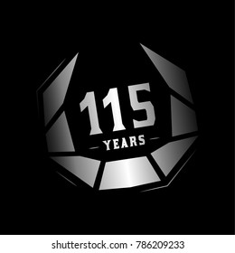 115 Years Design Template Anniversary Vector Stock Vector (Royalty Free ...