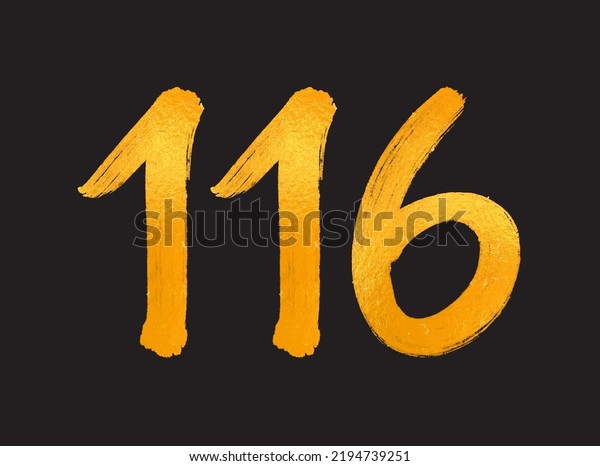 116 Number Logo Vector Illustration 116 Stock Vector (Royalty Free ...