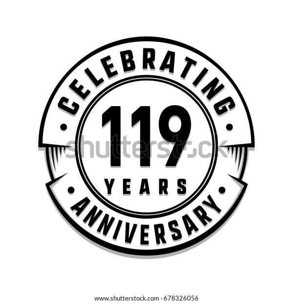 119 Years Anniversary Logo Template Vector Stock Vector (Royalty Free ...