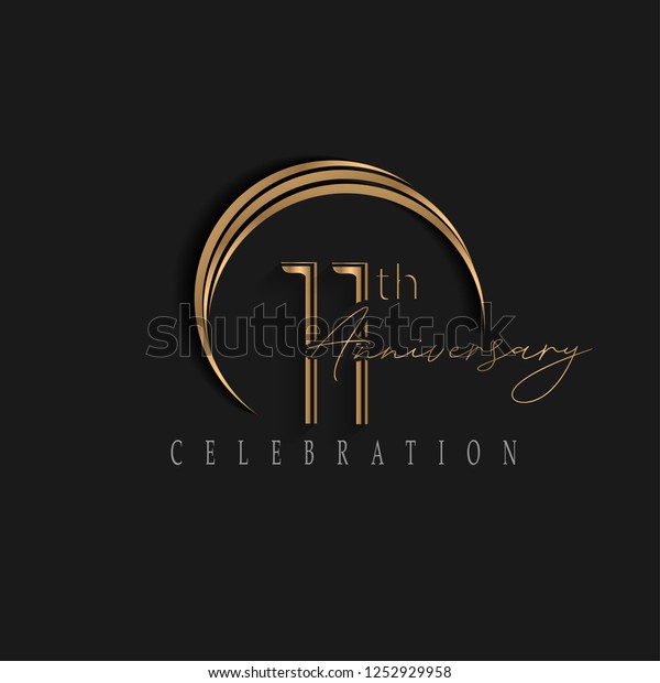 11th Anniversary Design Templates Vector Illustrations Stock Vector ...