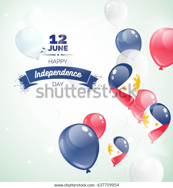 12 June Philippines Independence Day Greeting Stock Vector (Royalty ...
