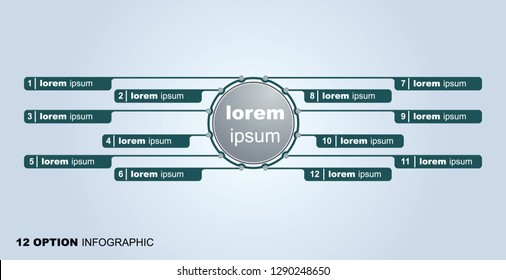 12 Options Infographics Stock Vector (Royalty Free) 1290248650 ...