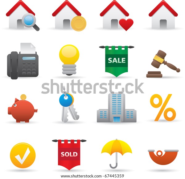 12 Real State Icons Professional vector set for your website ...