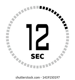12 Seconds Stopwatch Icon Digital Timer: เวกเตอร์สต็อก (ปลอดค่า ...