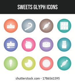 12 Sweets Vector Icons One Set Stock Vector (Royalty Free) 1786561595 ...