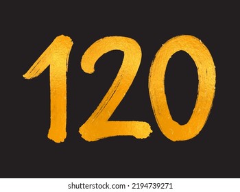 120 Number Logo Vector Illustration 120 Stock Vector (Royalty Free ...