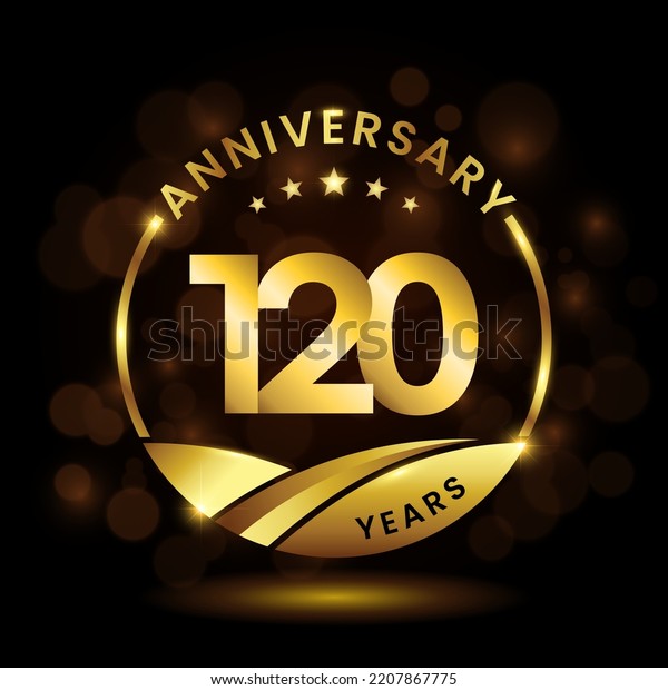 120 Years Anniversary Anniversary Celebration Logo Stock Vector ...