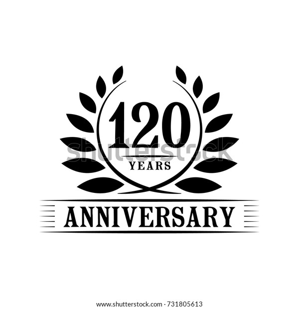 120 Years Anniversary Logo Template Stock Vector (Royalty Free) 731805613