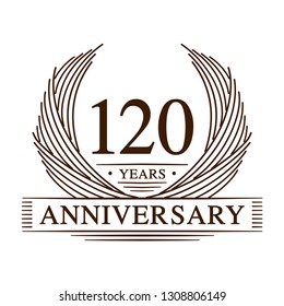 120 Years Design Template 120th Anniversary 스톡 벡터(로열티 프리) 1308806146 ...