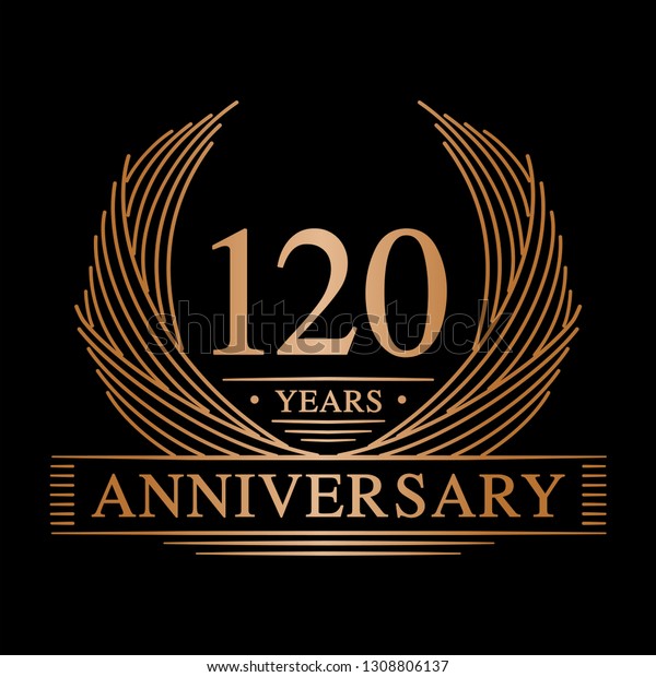 120 Years Design Template 120th Anniversary Stock Vector (Royalty Free ...