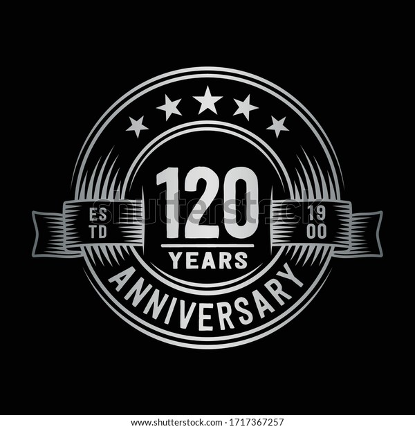 120 Years Logo Design Template 120th Stock Vector (Royalty Free ...