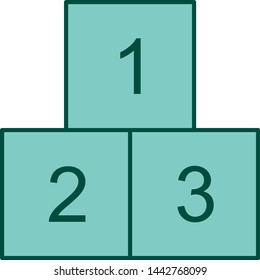 123 Cubes Icon Trendy Style Isolated Stock Vector (Royalty Free ...