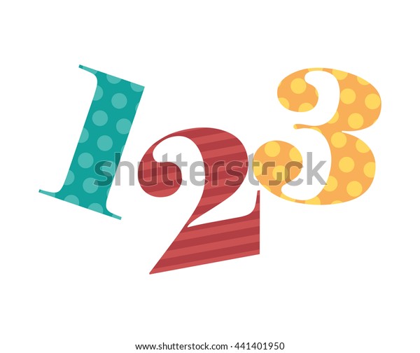 123 Numbers Drawing Isolated Icon Design Stock Vector (Royalty Free ...