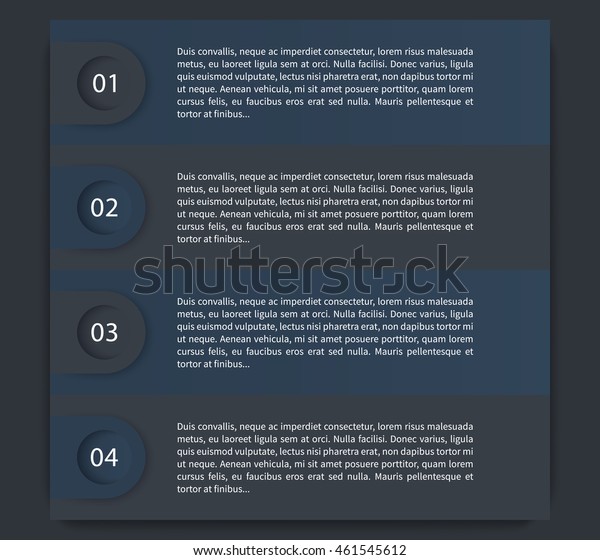 1234 Steps Timeline Labels Infographics Elements Stock Vector (Royalty ...