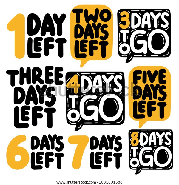 12345678 Days Go Set Hand Drawn Stock Vector (Royalty Free) 1081601588 ...