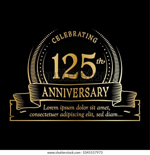 125th Anniversary Design Template Vector Illustration Stock Vector ...