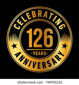 126 Years Anniversary Logo Template Vector Stock Vector (Royalty Free ...