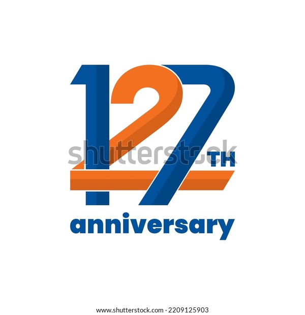 127 Th Anniversary Logo Design Stock Vector (Royalty Free) 2209125903 ...