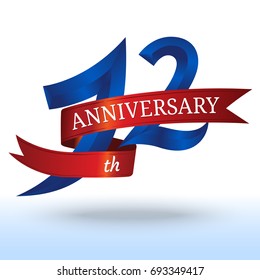 12th Years Anniversary Symbol Vector 库存矢量图（免版税）693349417 | Shutterstock