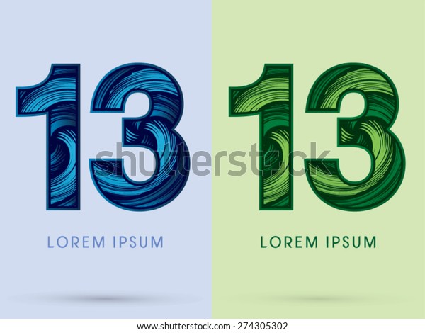 13 Abstract Number Font Concept Spin Stock Vector (Royalty Free ...