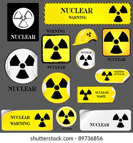 13 Nuclear Hazard Symbol Set Vector Stock Vector (Royalty Free ...