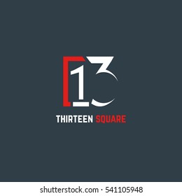 13 Number Logo Design Vector Element Stock Vector (Royalty Free) 540925252