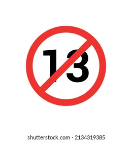 13 Thirteen Plus Round Sign Vector Stock Vector (Royalty Free ...