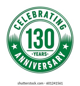 130 Years Anniversary Logo Template Vector Stock Vector (Royalty Free ...