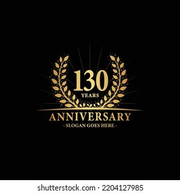 130 Years Anniversary Logo Vector Illustration Stock Vector (Royalty ...
