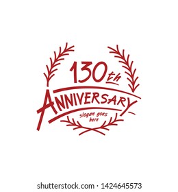 130 Years Design Template Vector Illustration Stock Vector (Royalty ...