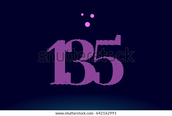 135 Number Digit Logo Pink Line Stock Vector (Royalty Free) 642162991 ...