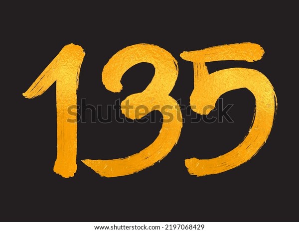 135 Number Logo Vector Illustration 135: เวกเตอร์สต็อก (ปลอดค่า ...