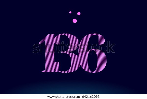 136 Number Digit Logo Pink Line Stock Vector (Royalty Free) 642163093 ...