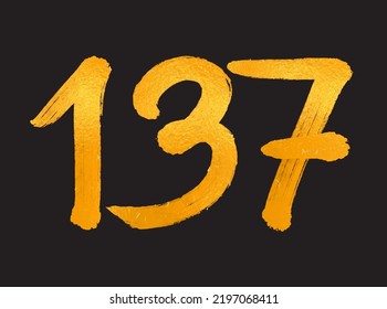 137 Number Logo Vector Illustration 137 Stock Vector (Royalty Free ...