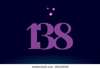 168 Number Digit Logo Pink Line Stock Vector (Royalty Free) 642160051 ...