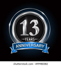 13th Silver Anniversary Logo Laurel Wreath: เวกเตอร์สต็อก (ปลอดค่า ...