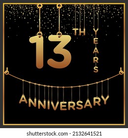 13th Years Anniversary Vector Design Anniversary Stock Vector (Royalty ...