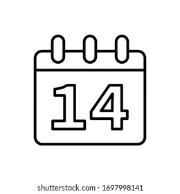 14 Days Vector Outline Illustration Covid19 Stock Vector (Royalty Free ...