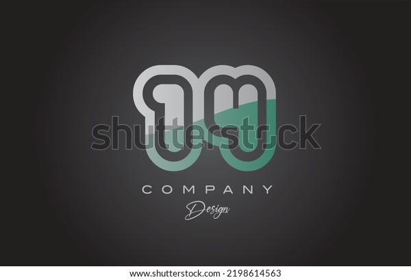 14 Green Grey Number Logo Icon Stock Vector (Royalty Free) 2198614563 ...