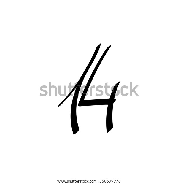 14 Isolated Calligraphy Number Design Template: เวกเตอร์สต็อก (ปลอดค่า ...
