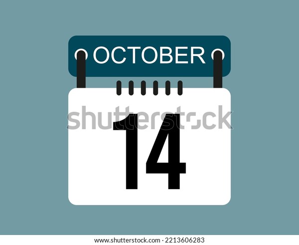 14 October Calendar Icon October Calendar Stock Vector (Royalty Free ...