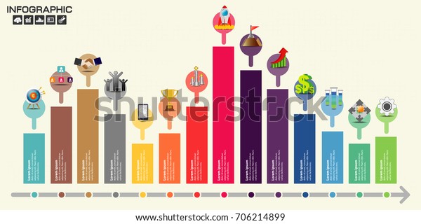 14 Steps Diagram Template Timeline Graph Stock Vector (Royalty Free ...