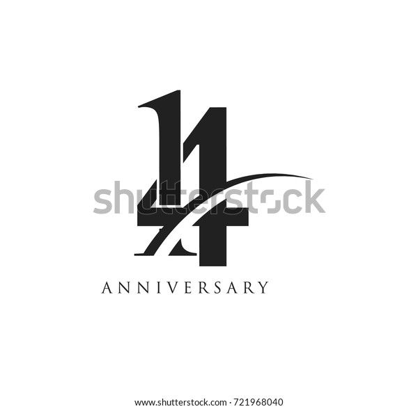 14 Years Anniversary Pictogram Vector Icon Stock Vector (Royalty Free ...